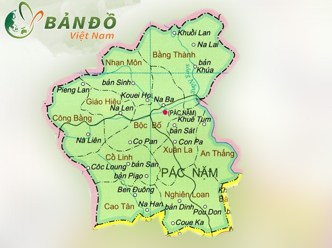 TẢI Bản đồ hành chính Huyện Pác Nặm, tỉnh Bắc Kạn khổ lớn 2026