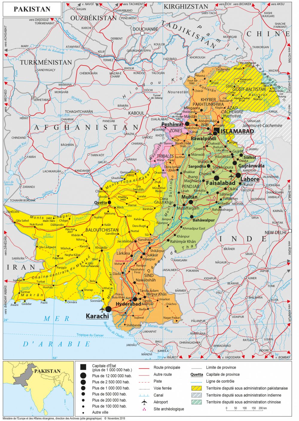 Bản đồ nước Pakistan (Pakistan Map) khổ lớn năm 2026